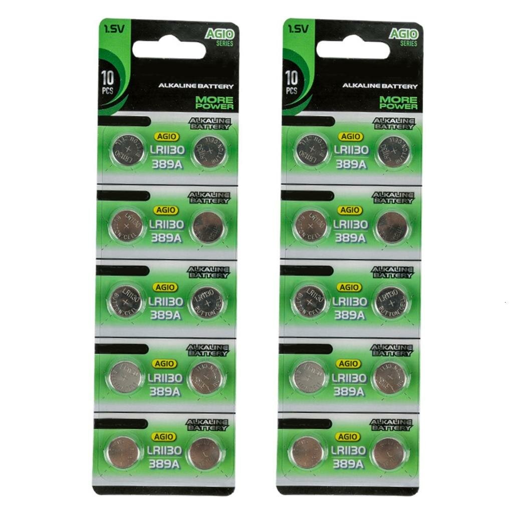 Батарейка AG10 LR1130, 20 капсул