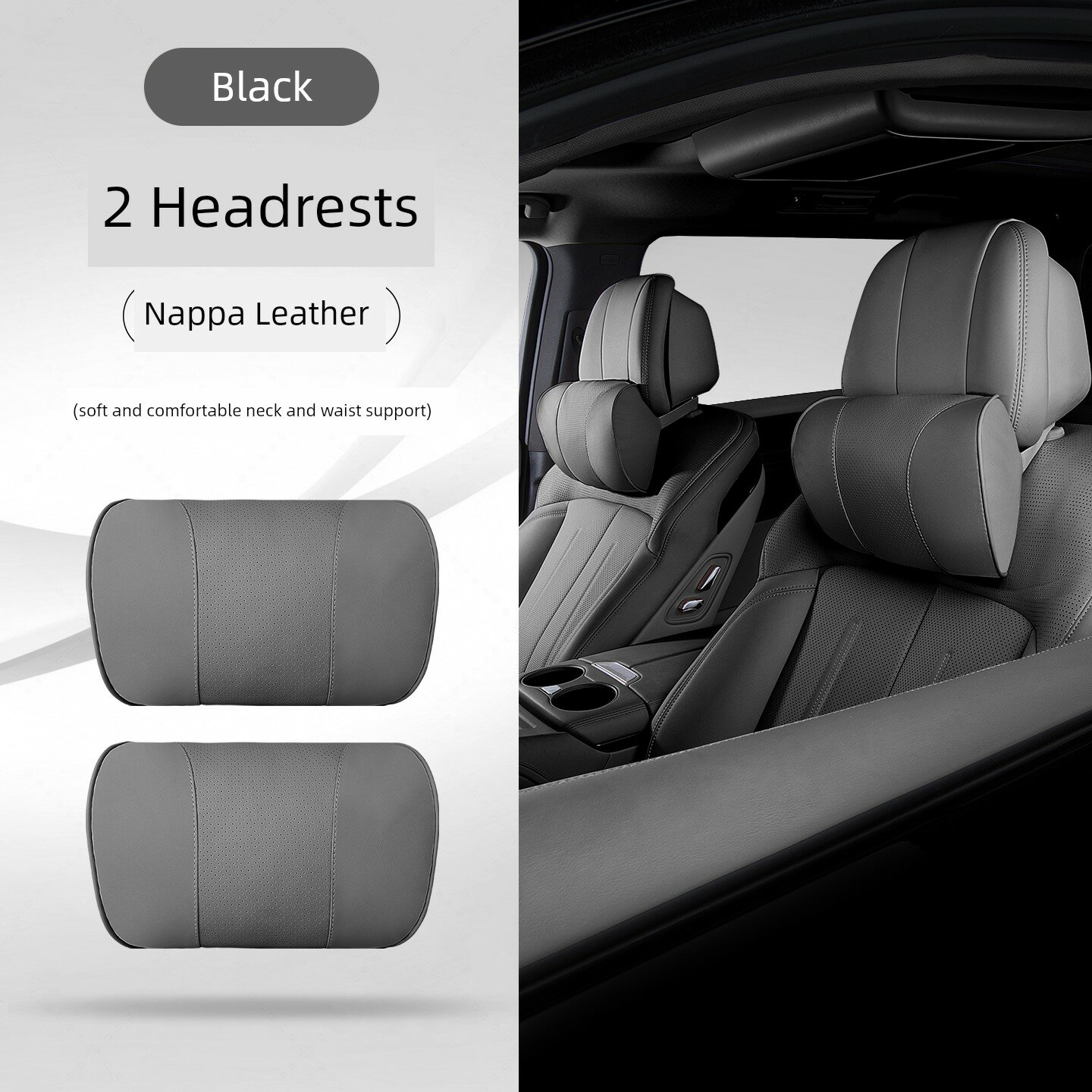 Набор подушек для шеи Buick GL8 Noble Black утолщенный, 2 шт
