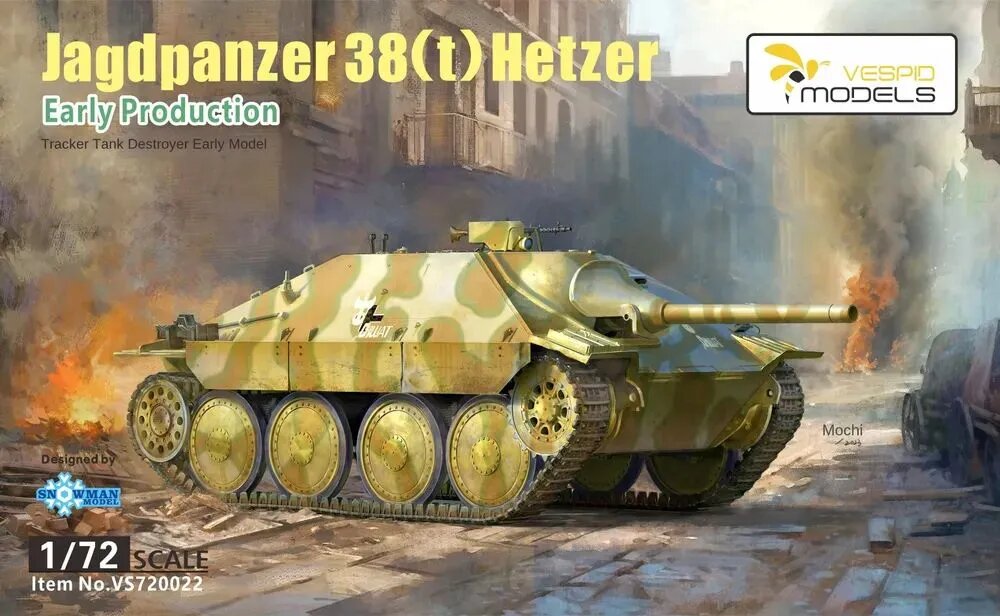 VESPID VS720022 1/72 Немецкий Jagdpanzer38(t)Hetzer сборная модель танка