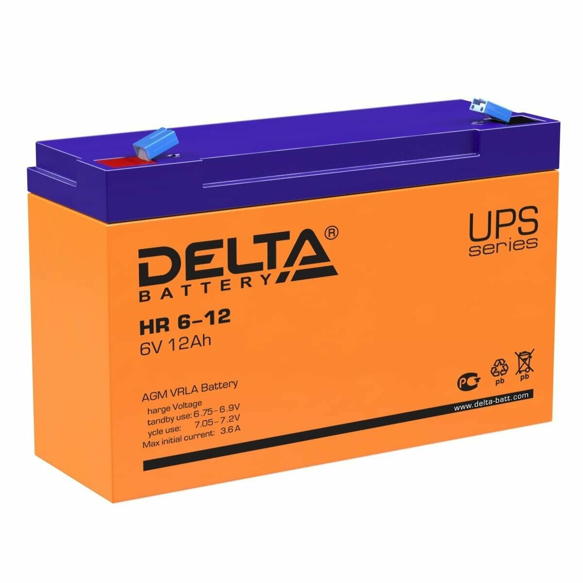 Гелевый аккумулятор DELTA HR 6-12