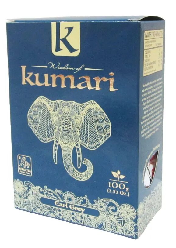 Чай Premium Tea "Wisdom of Kumari", черный, с бергамотом, листовой, 100 г.