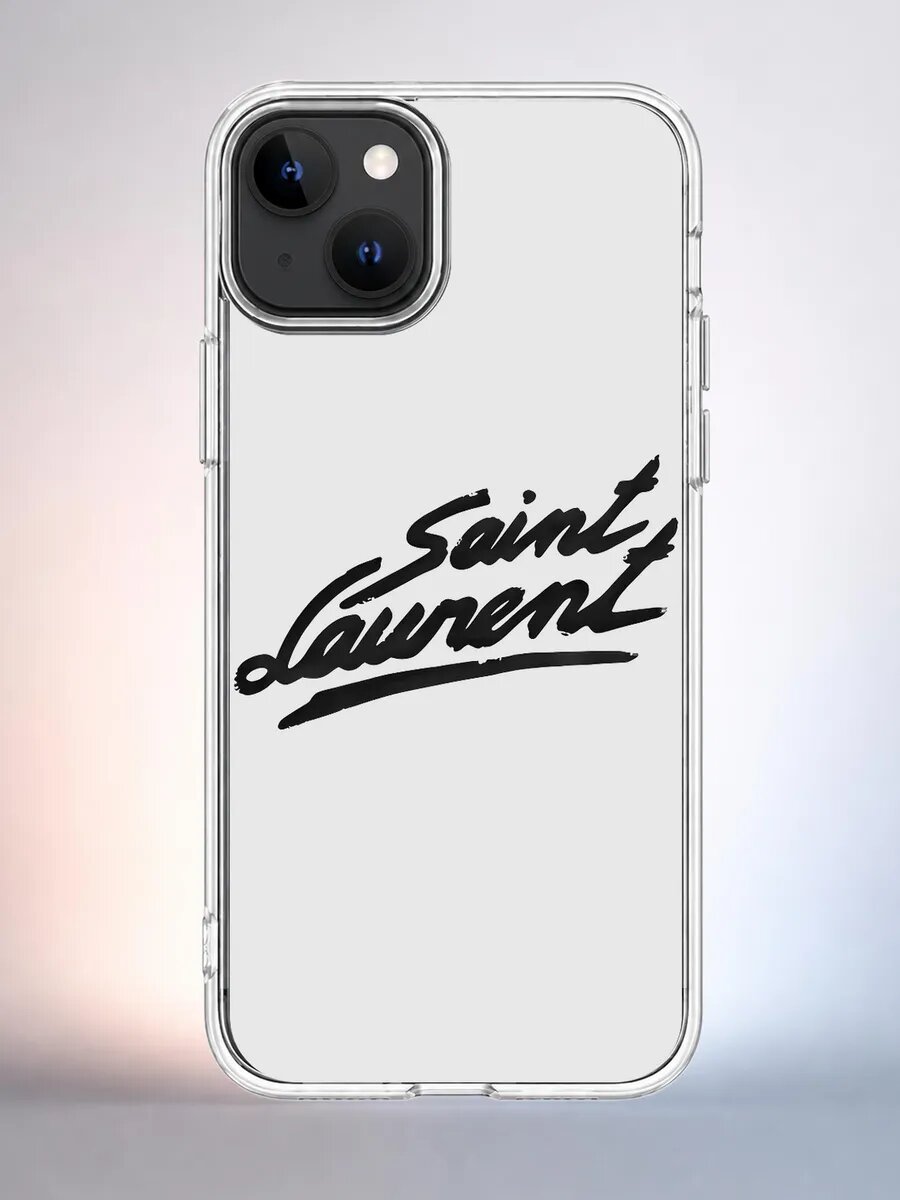 Чехол iPhone 13 saint laurent силиконовый прозрачный