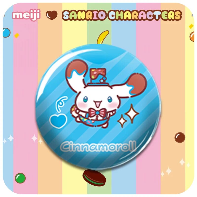Hello Kitty Cinnamoroll Kuromi My Melody 75 мм Значок с рисунком 1