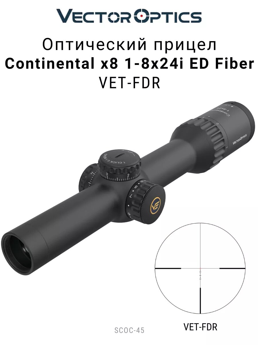 Прицел оптический Continental x8 1-8x24i ED Fiber LPVO