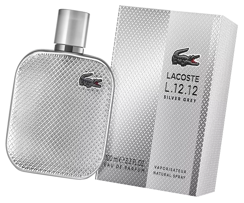 Lacoste L 12 12 Silver Grey парфюмерная вода мужская 100 мл - Лакост серебристо-Серый аромат