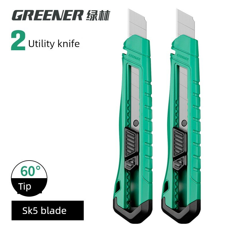 Green Forest 18 мм портативный кухонный нож с 2 комплектами, длина лезвия 150 мм, ручка 10 см, прочный набор для резки