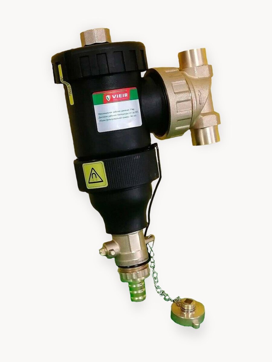 Универсальный самопромывной магнитный фильтр-дешламатор 3/4 Vieir