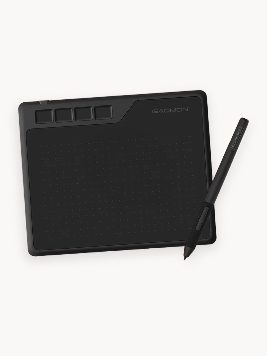 Графический планшет GAOMON S620 A5, Express Keys, для Windows/macOS/Android, чёрный