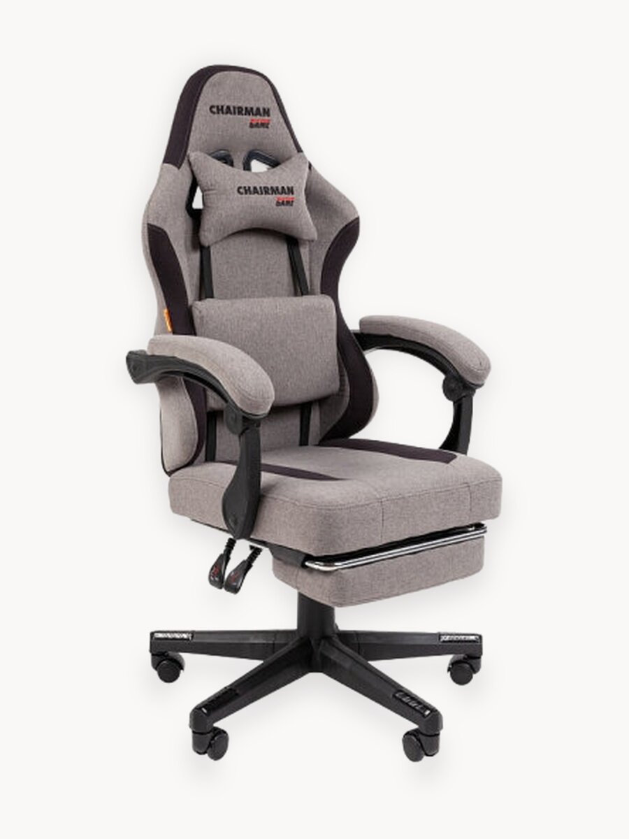 Кресло геймерское Chairman CH27 серо-черный
