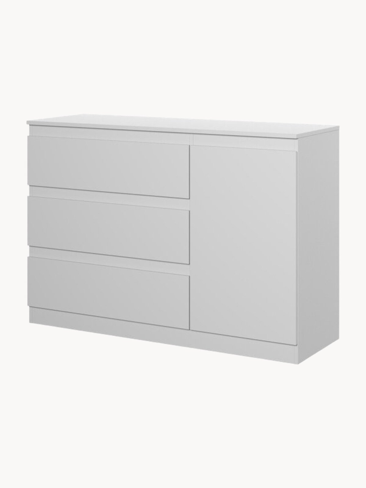 Комод Нк-мебель STERN Т-7(16 мм) 3-я-1д Белый 72676243