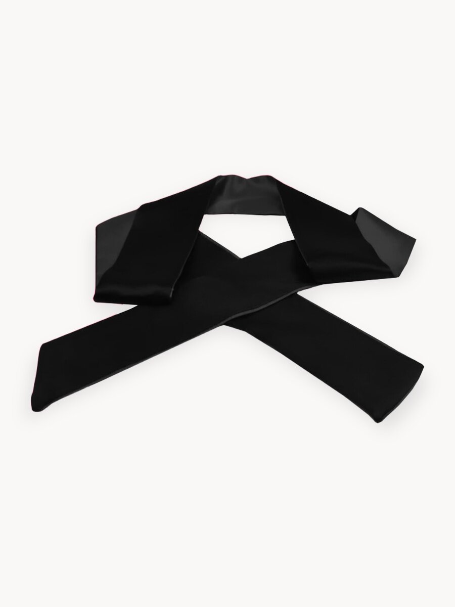 Повязка эротическая, Маска на глаза, лента на руки, атласная лента, Черная