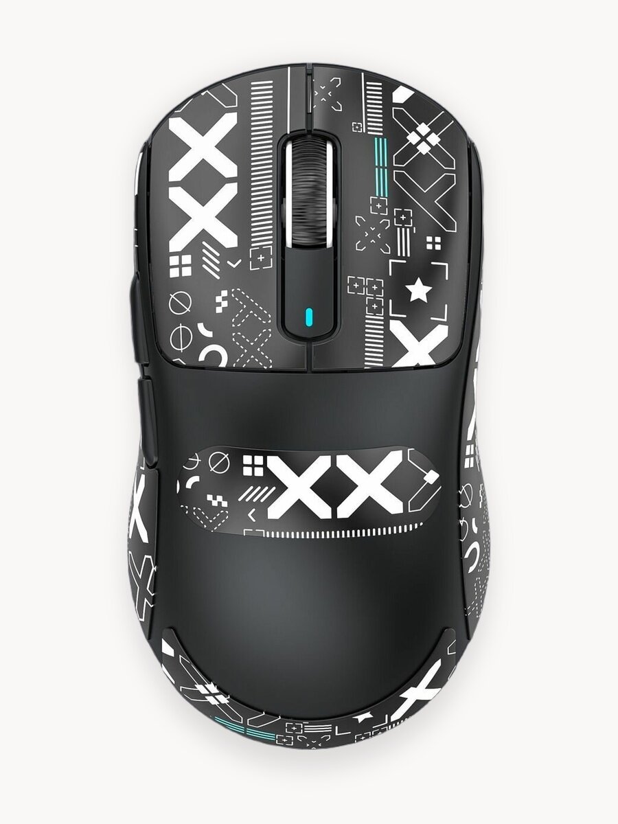 Беспроводная игровая мышь Attack Shark X3, Bluetooth + 2.4Ghz USB, 26000Dpi, ультралегкая, черный + черные грипсы