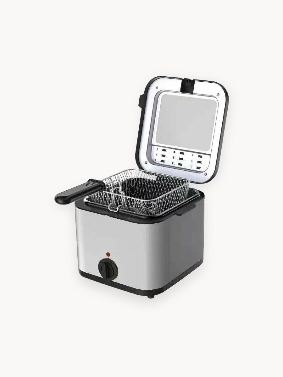 Фритюрница со съемной чашей быстрый нагрев 2.5л съемная корзина и чаша, корпус из нержавеющей стали