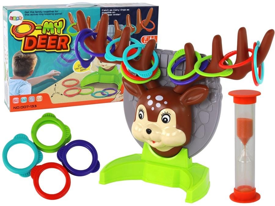 Головоломка Lean Toys кольцеброс в оленёнка, игра на ловкость для детей