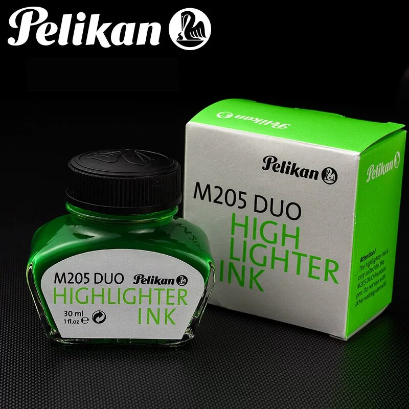 Pelikan M205DUO Ненасыщенный флуоресцентный чернила 30 мл ярко-зеленый цвет для шариковых ручек