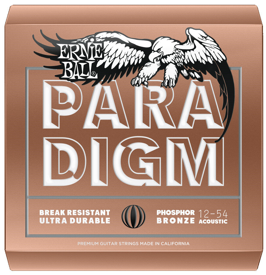 Струны для акустической гитары ERNIE BALL 2076 Paradigm Phosphor Bronze 12-54 Medium/Light смешанное натяжение. Повышенная прочность, долгий срок службы.