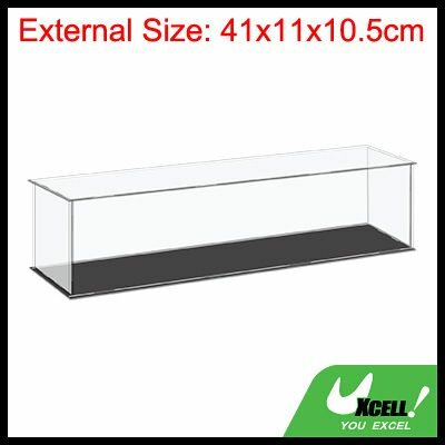 Прозрачный акриловый бокс для коллекций, 41x11x10.5 см, защита от пыли, для поделок и коллекций
