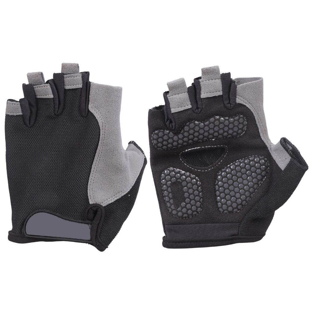 Спортивные перчатки с полупальцами для альпинизма на открытом воздухе, солнцезащитные перчатки-черный-M