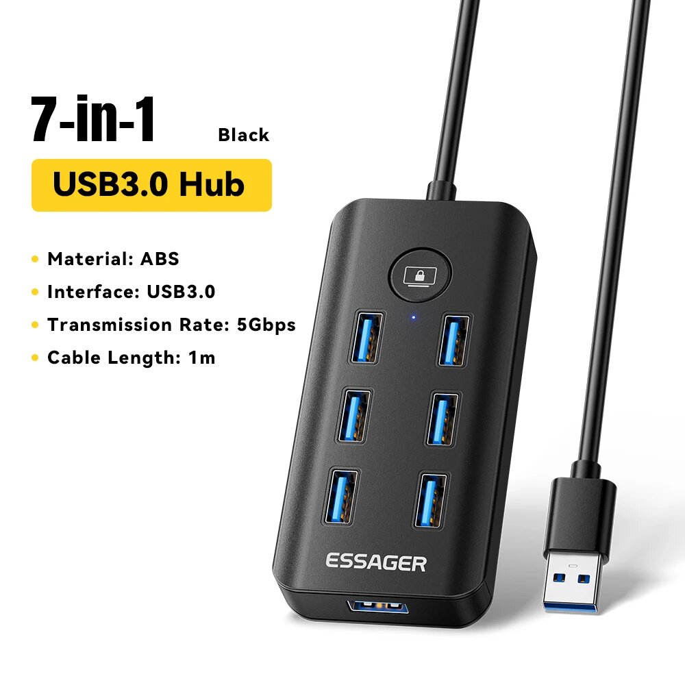 Essager 7 в 1 USB 3.0 концентратор