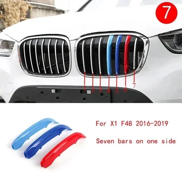 For BMW X1 X3 X4 X5 X6 E84 E70 E71 F15 F16 F25 F26 G01 G02 G05 M 3 Color Front Kidney Air Grille Radiator Grille Cover Trim
