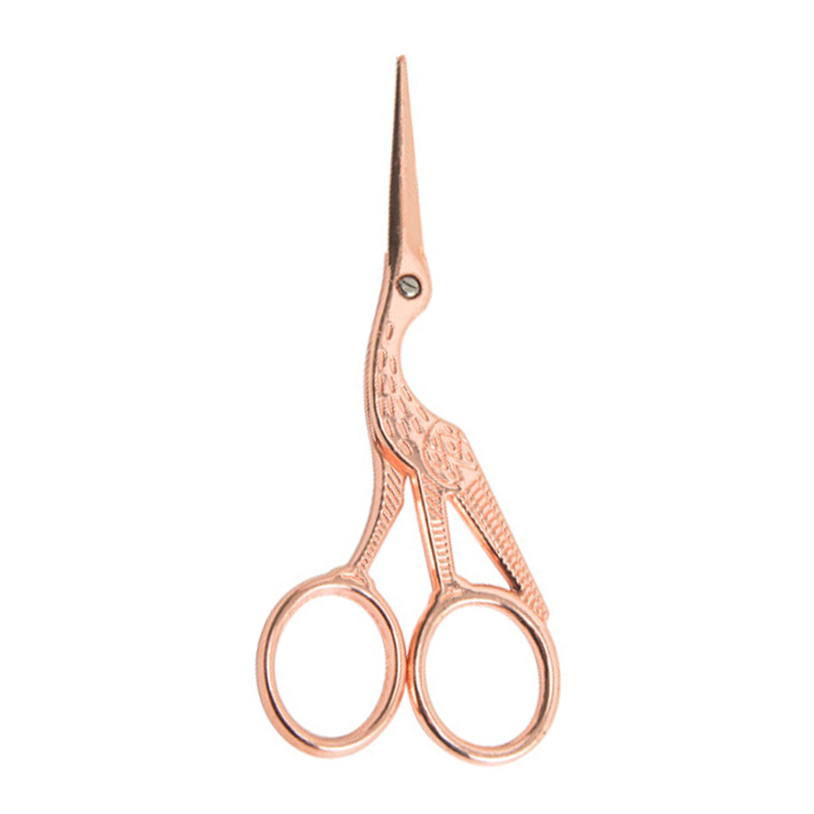 Ножницы из нержавеющей стали формы аист кран. Size 115x45mm/4.5x1.8in, Color Gold, Rose Gold,1 шт, для дома бизнеса офиса школы декор рукоделия вышивки