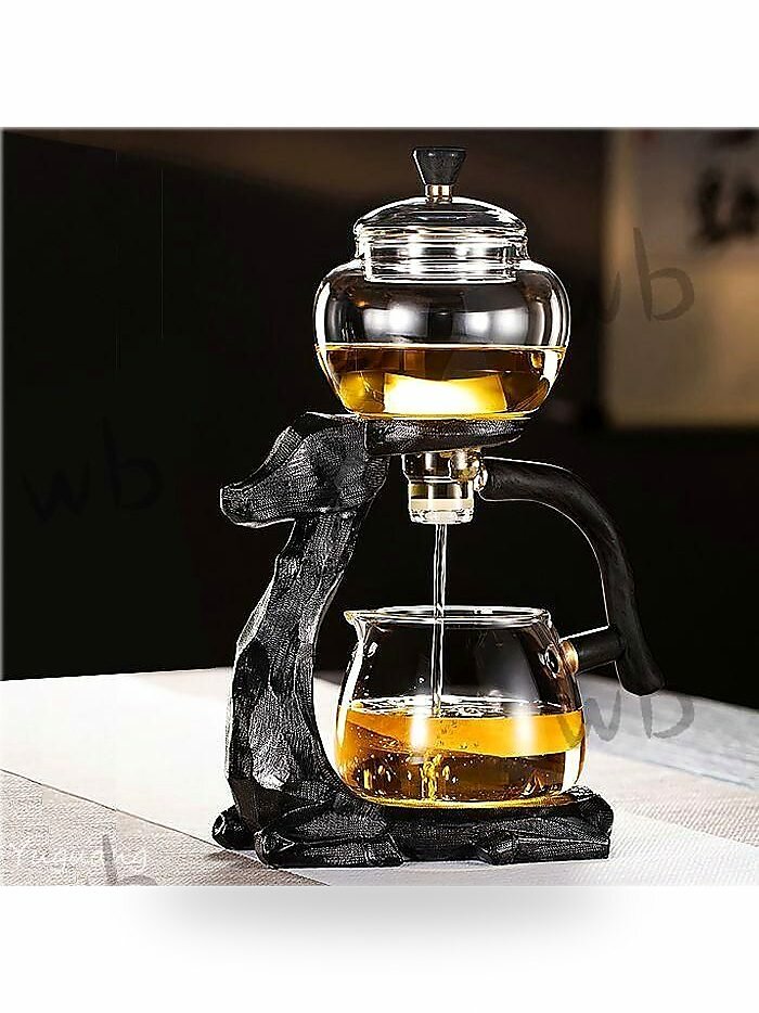 Заварочный чайник 400 мл, стеклянный, с подставкой-оленем