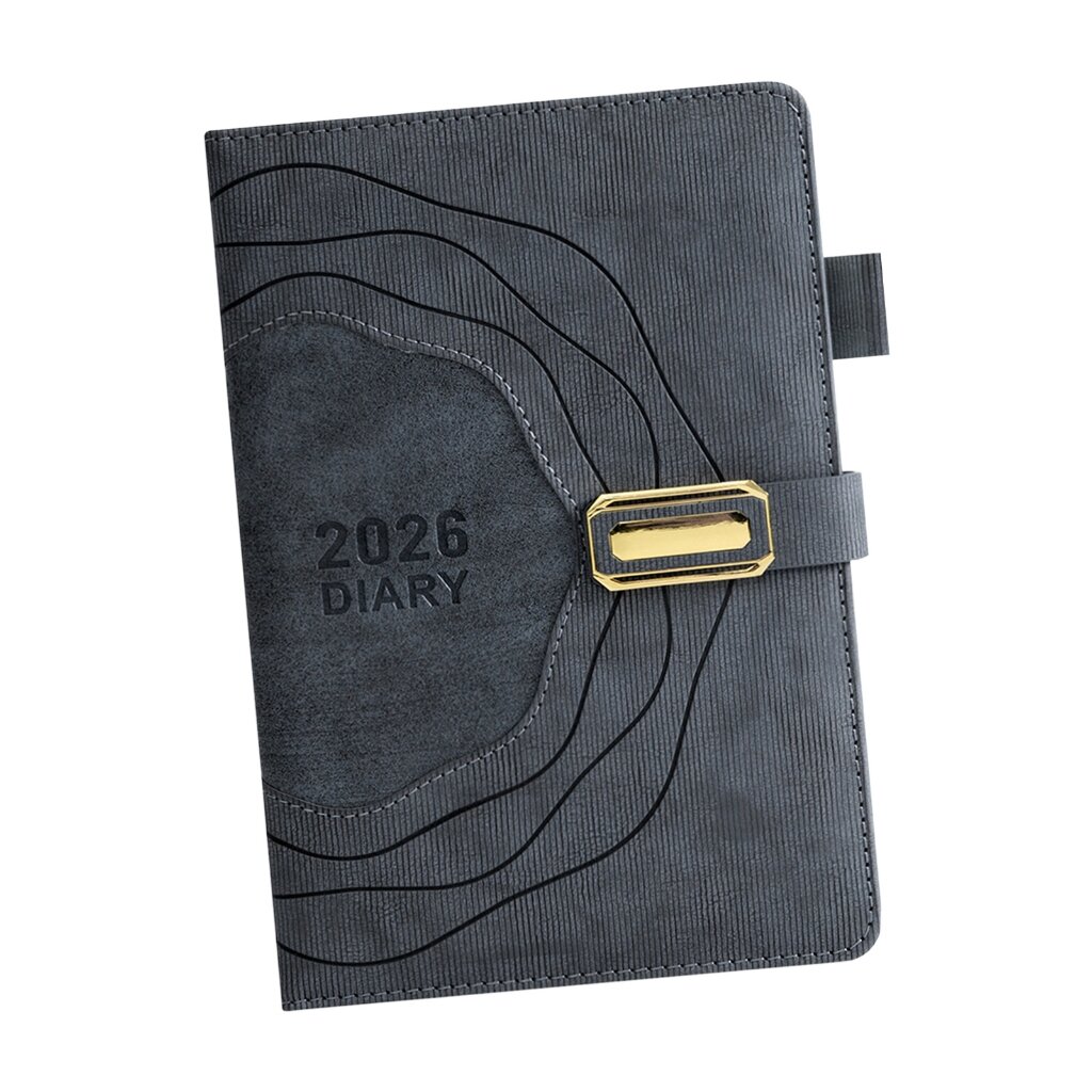 Планировщик на 365 дней 2026 года, Переплет из искусственной кожи премиум-класса, Страницы с толстой подкладкой, Рабочий блокнот