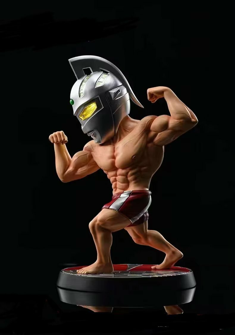 Протеиновый порошок, здоровенный мускулистый мужчина, отвратительный фитнес-мастер, Заку, светящаяся статуя Камен Райдера, фигурка, модель