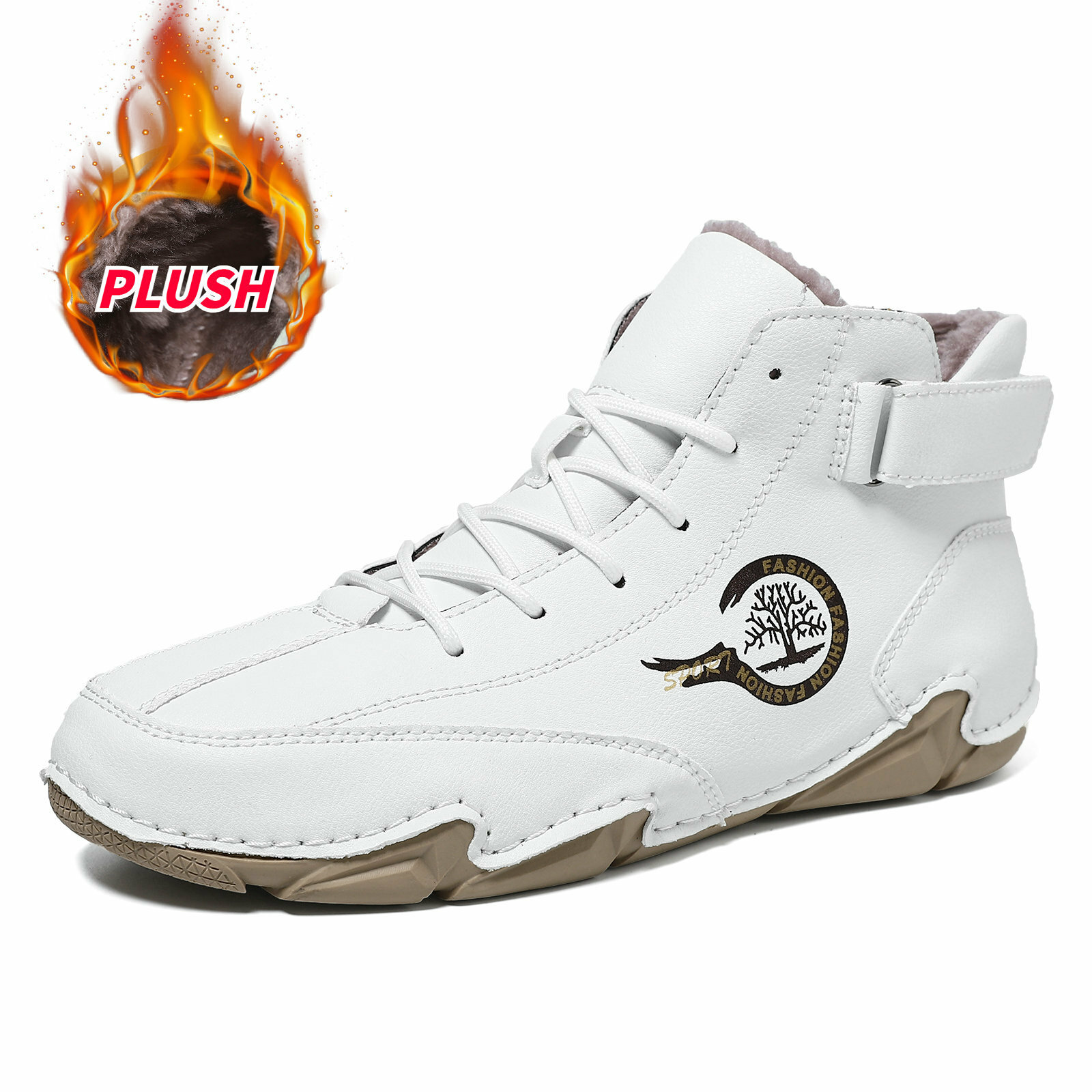 Мужские повседневные туфли на толстой подошве, теплые ботильоны, мужские и женские повседневные ботинки для активного отдыха, обувь больших размеров на флисовой подкладке, ботинки Martin.