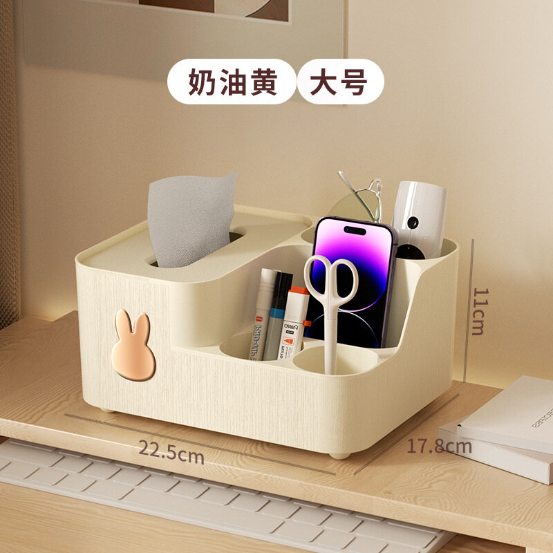 Легкая роскошь, высококачественная пластиковая коробка для салфеток для гостиной и столовой, высокая эстетика, кремовый стиль, креативный милый простой диспенсер для салфеток