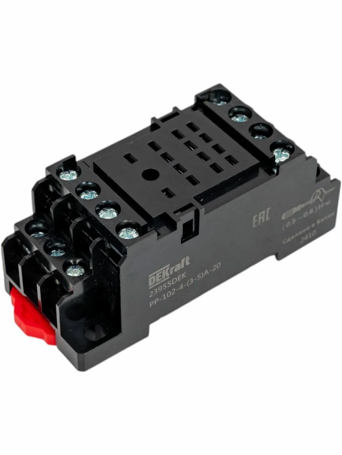 Разъем для крепления на DIN-рейку DEKraft РР-102, 4 конт, (3-5) А, IP 20 23955DEK