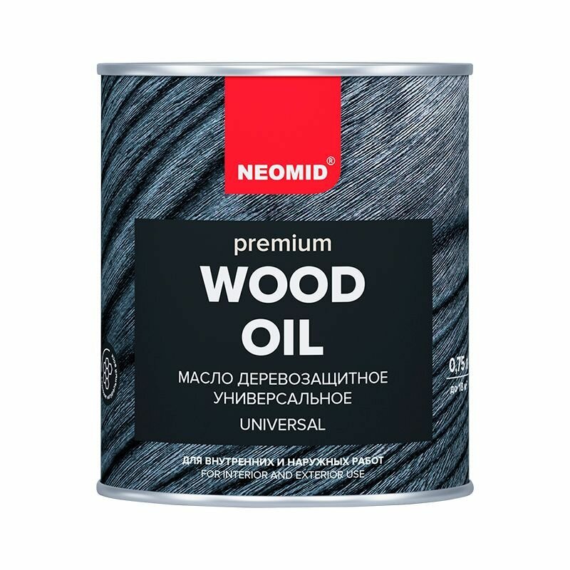 Масло с Натуральным Воском Neomid Premium 2л Синий Сапфир Деревозащитное, Износостойкое для Внутренних и Наружных Работ / Неомид.