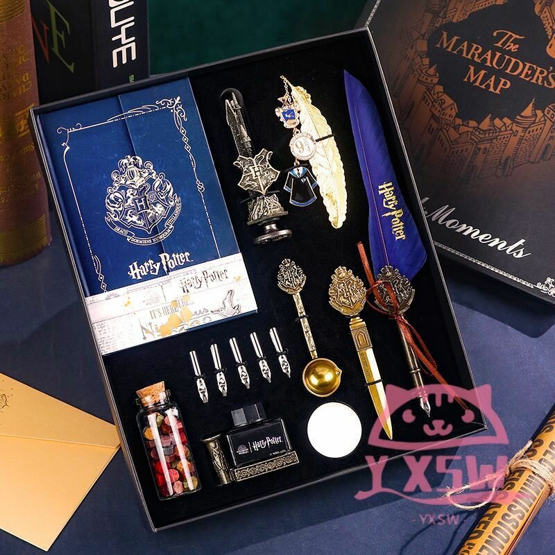 Гусиное перо на тему Гарри Поттера, блокнот, огненная краска и другие наборы из 15 предметов, креативные подарки,