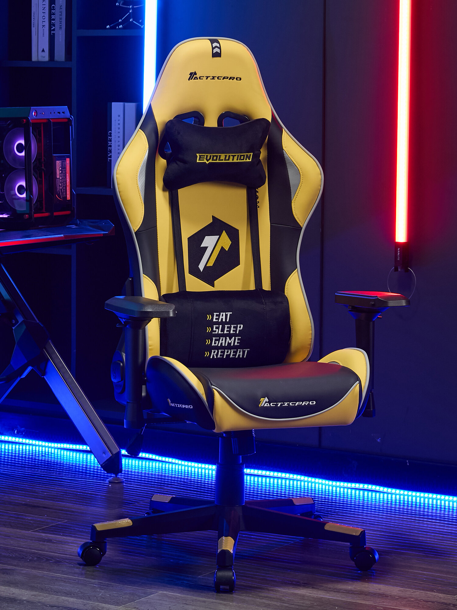 Игровое кресло EVOLUTION TACTIC PRO Special edition D4 компьютерное, 4D-подлокотники, экокожа EPU