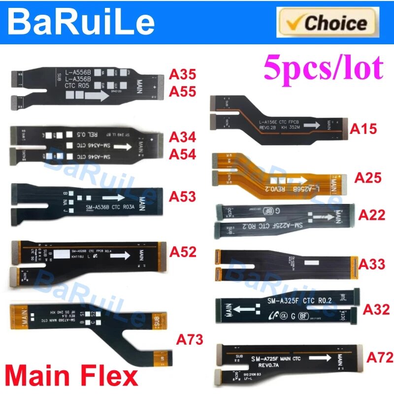 5 шт. разъем материнской платы ленточный гибкий кабель для Samsung A33 A53 A15 A25 A35 A55 A24 A34 A54 A22 A52 A72 A73 основная плата