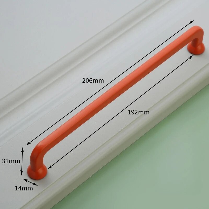 Ручки для шкафов MARUAT золотые из цинкового сплава orange 192MM