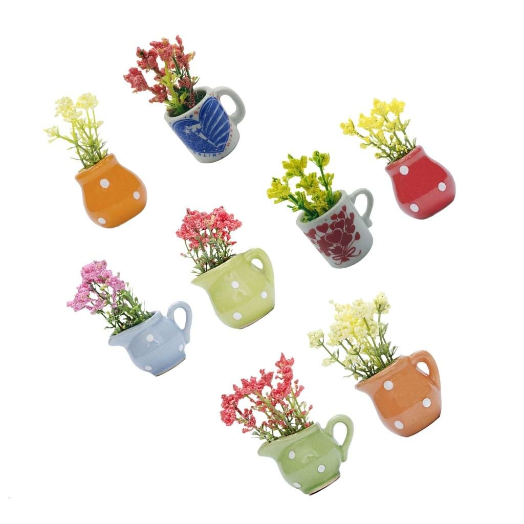 Магнитные мини-вазы для цветов, 8 шт.