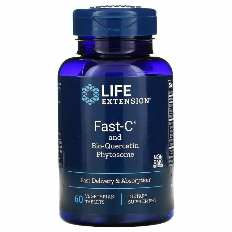 Life Extension Fast-C and Bio-Quercetin Phytosome 60 таблеток
