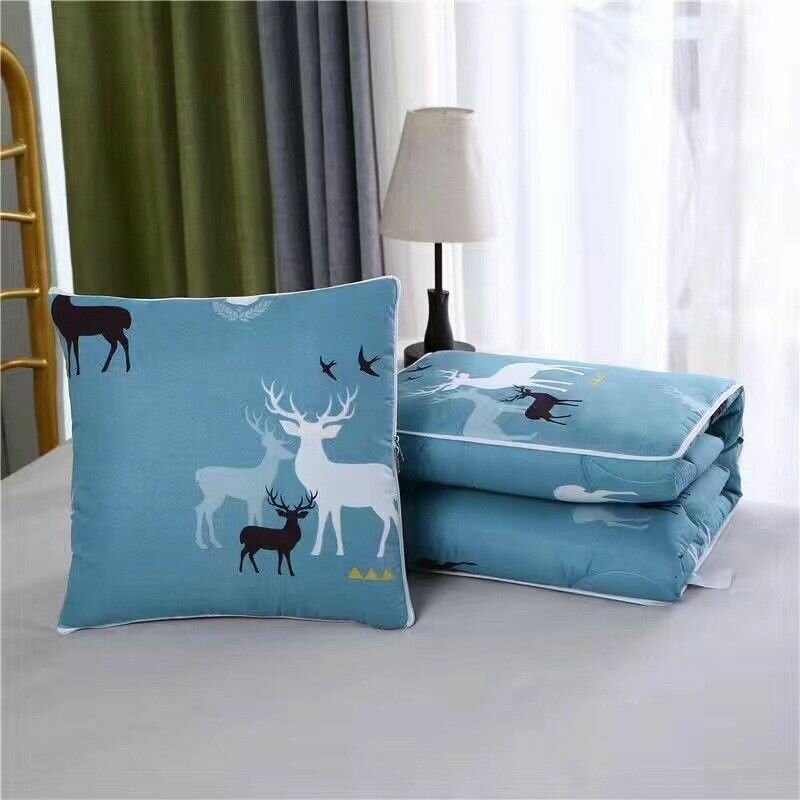 Двухсторонняя подушка для студентов, тонкое одеяло для общежития, подушка для офисного сна, складная подушка для автомобиля, летнее одеяло для кондиционера