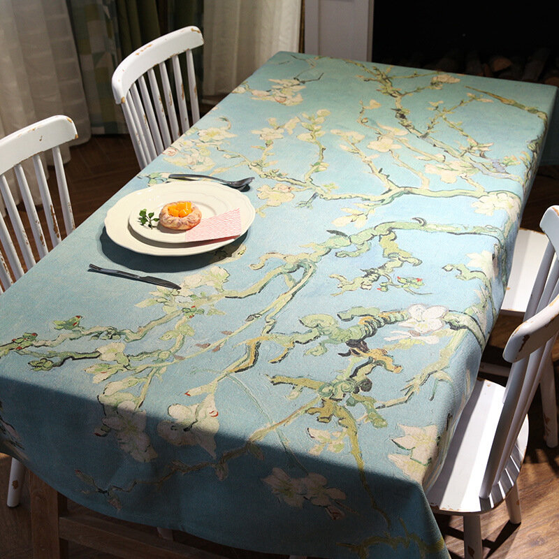 Ткань для обеденного стола, кофейного стола, мастерская живопись, цифровая печать, американский французский стиль, легкая роскошь, высококачественная сельская столовая скатерть