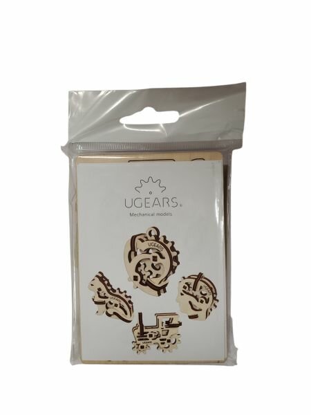 Конструктор деревянный UGEARS 70029 Фиджеты-трибики. Набор из 4 штук