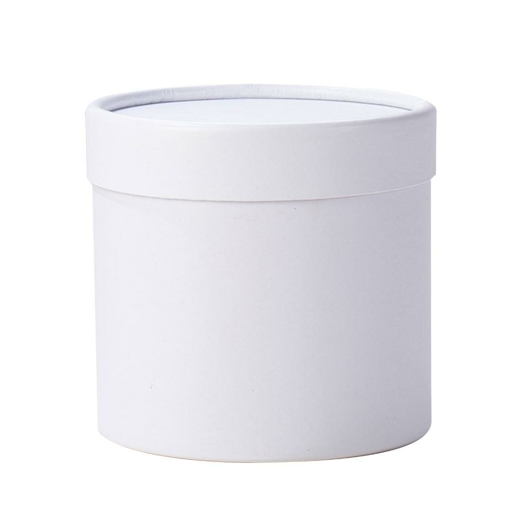Круглые коробки для упаковки роз, Белый