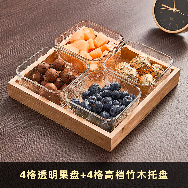 Новая фруктовая тарелка в китайском стиле для гостиной, кофейного стола, коробка для хранения сухофруктов и семян подсолнуха, конфетная тарелка, поднос для закусок и чая, фруктовая тарелка