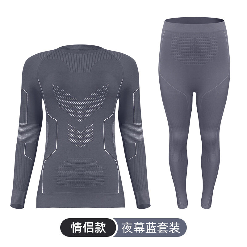 ⭐Новый спортивный комплект для мужчин и женщин, быстросохнущее теплое компрессионное белье для бега, лыж, скалолазания, влагоотводящий комплект для осени и зимы⭐