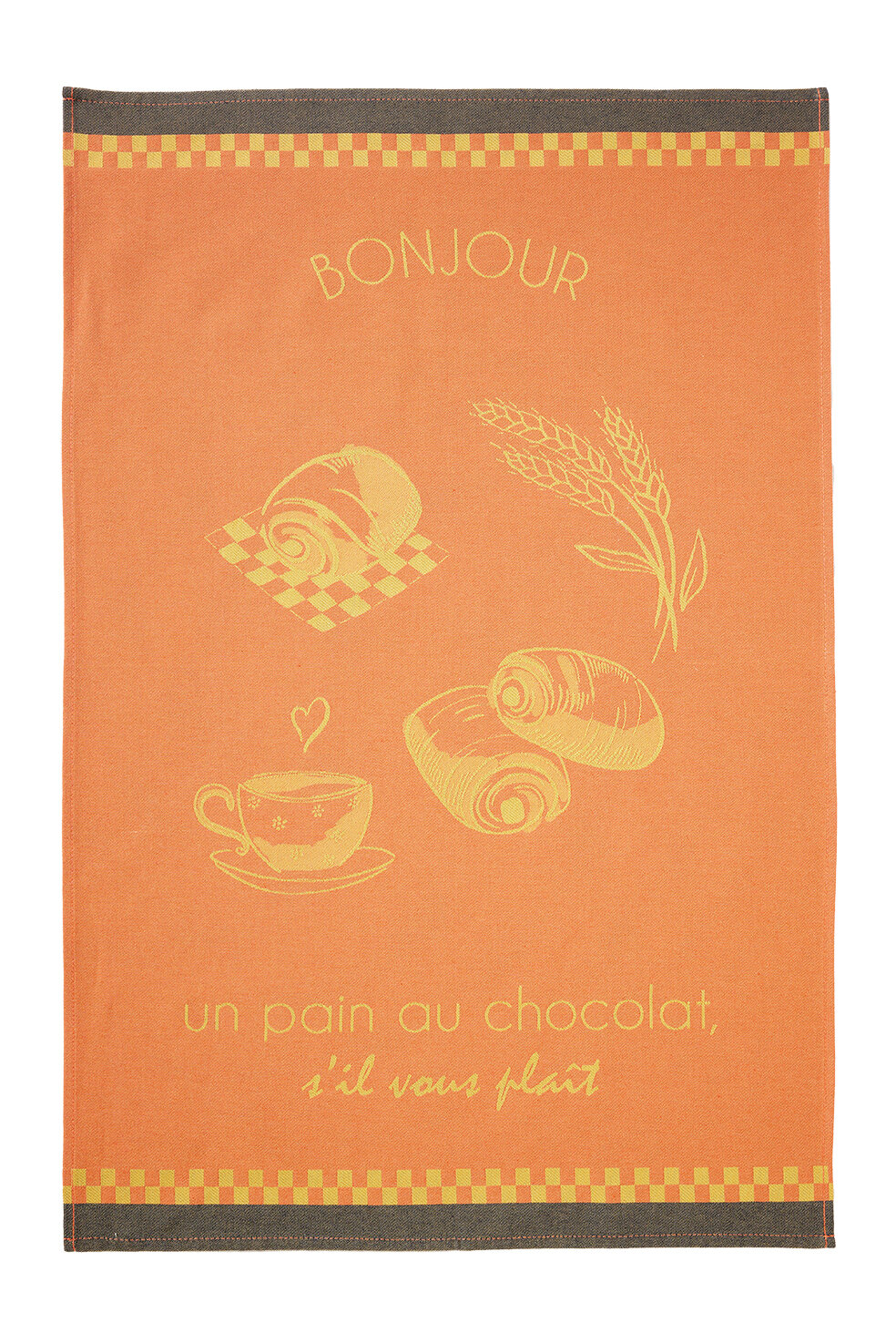 Полотенце кухонное Coucke Delices Sucres Pain au chocolat, 100% хлопок, 50х75 см