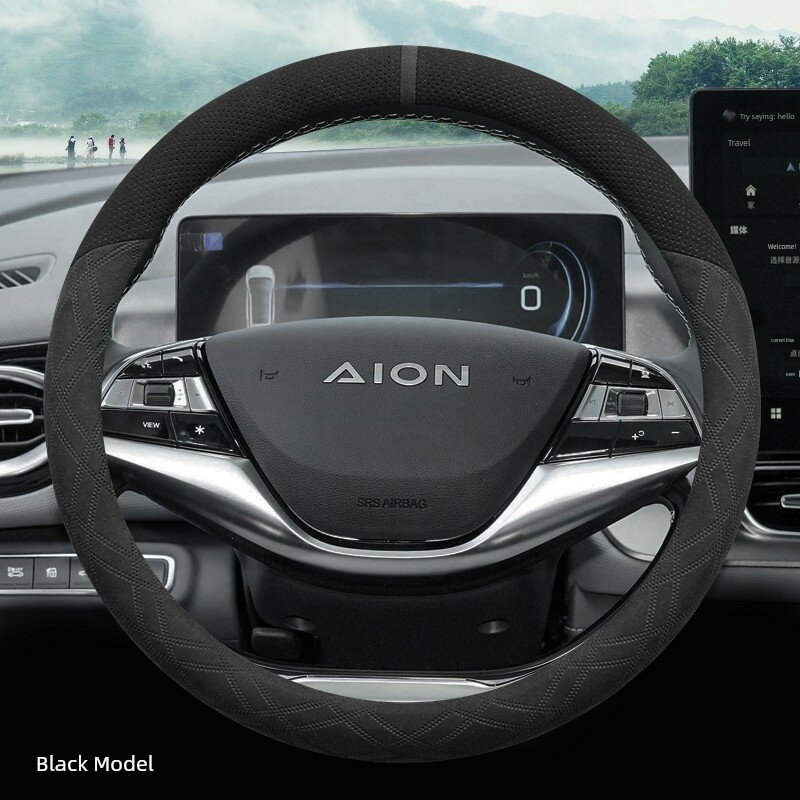 Чехол из сукна для руля Aion XL Plus, черный O-тип, зимняя версия, премиум качество, легкая установка