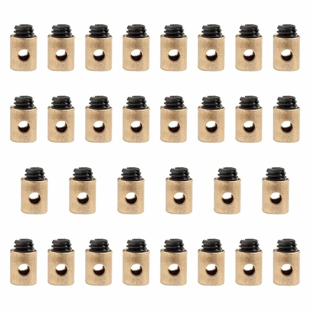 Бесшлемные наконечники для тросов газа и тормоза, 30 шт, крепежные винты для велосипедных и мотоциклетных тросов