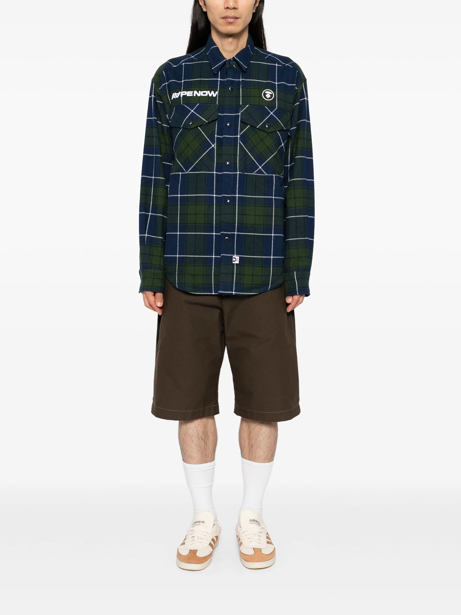 Рубашка AAPE BY A BATHING APE Aapenow, размер M, синий — фото 1