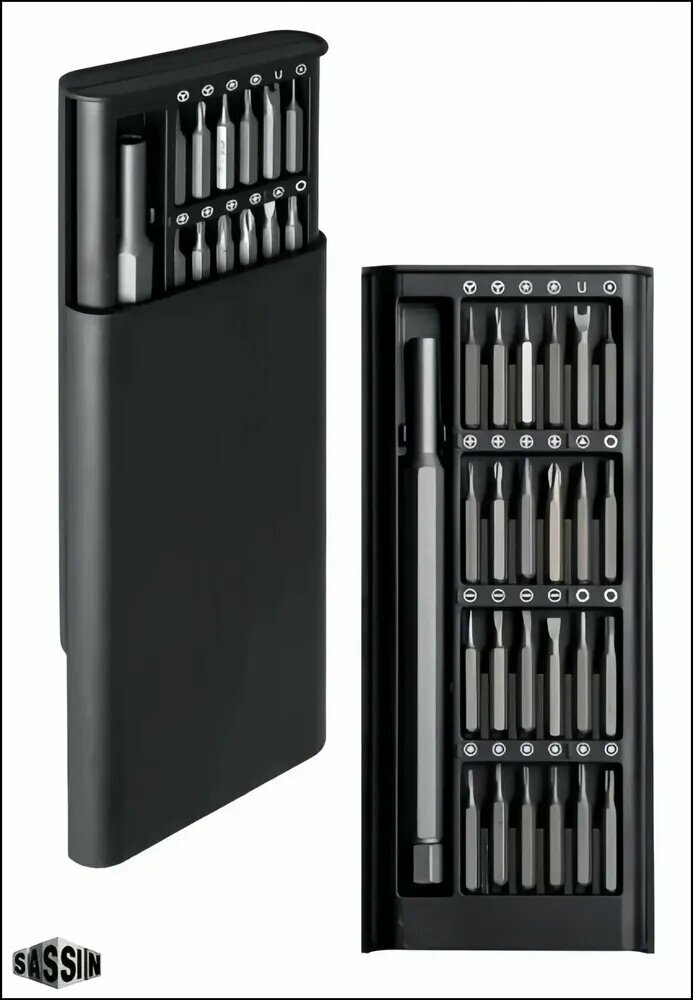 Набор отверток для точных работ в кейсе 24 в 1 / Набор отверток для дома и ремонта телефона, ноутбука, компьютера, , очков, часов