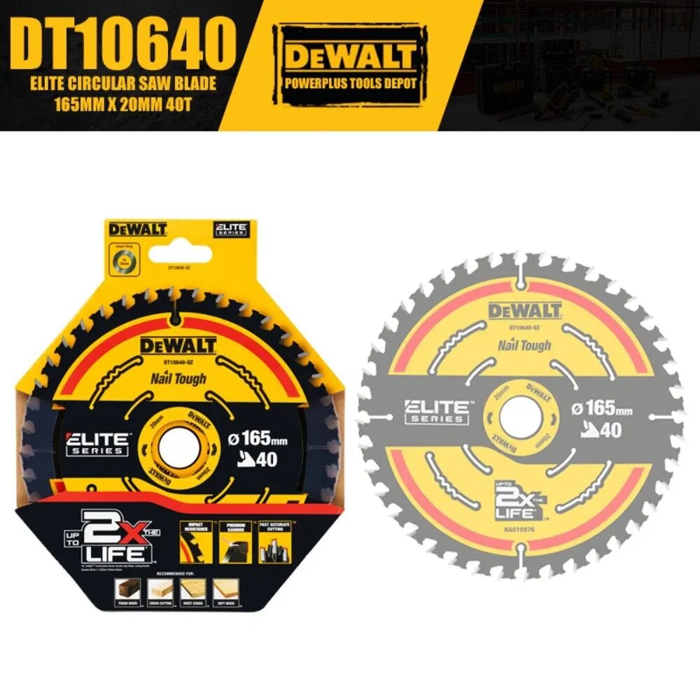DeWalt Диск пильный 165; F40